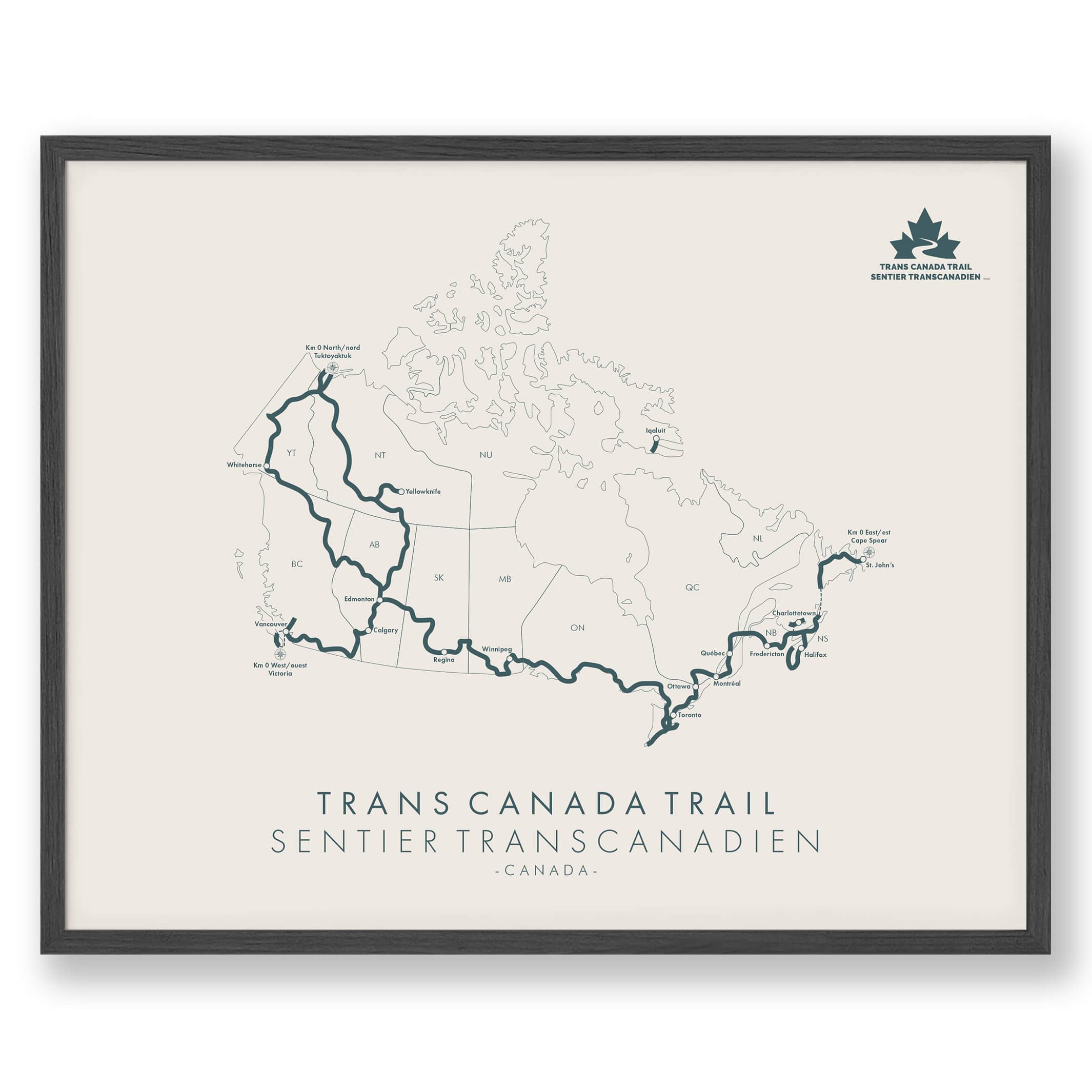 Trans Canada Trail Map | Trans Canada Trail Poster | Tell Your Trail