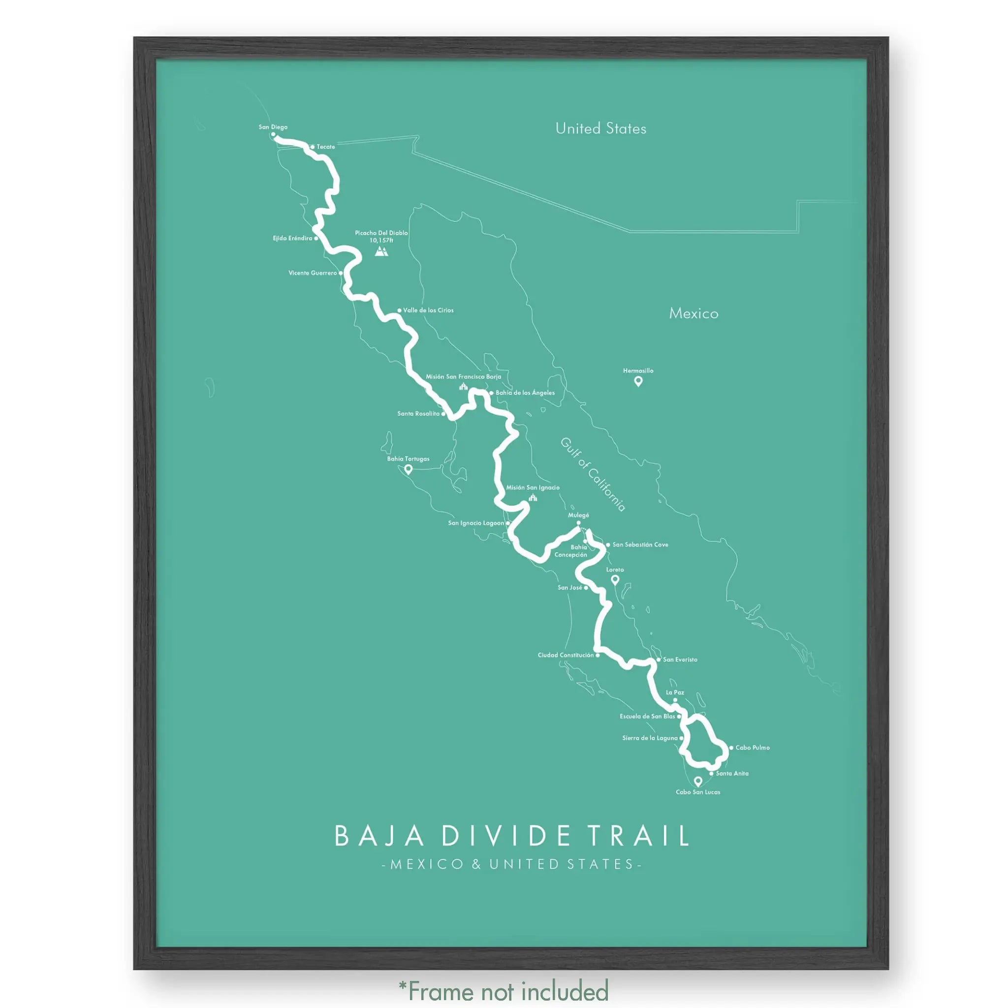 Baja Divide Trail Map | Baja Divide Trail Poster | Tell Your Trail
