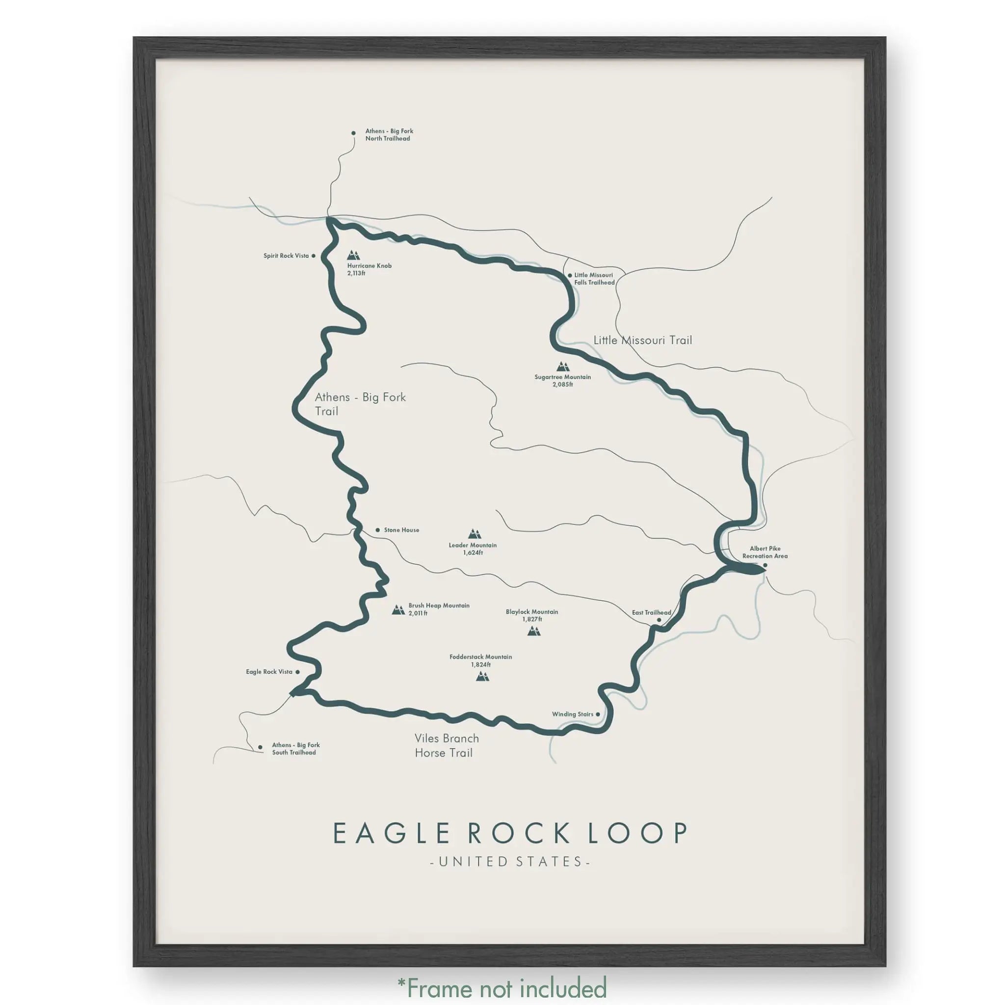 Eagle Rock Loop Map | Eagle Rock Loop Poster | Tell Your Trail