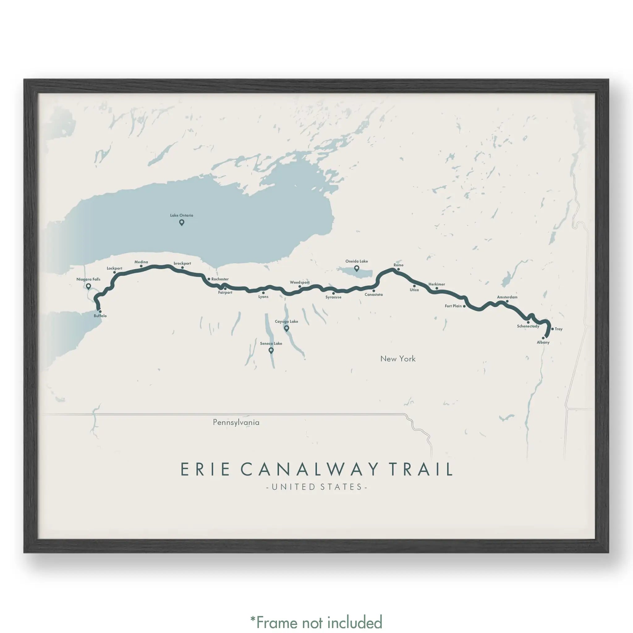 Erie Canalway Trail Map | Erie Canalway Trail Poster | Tell Your Trail