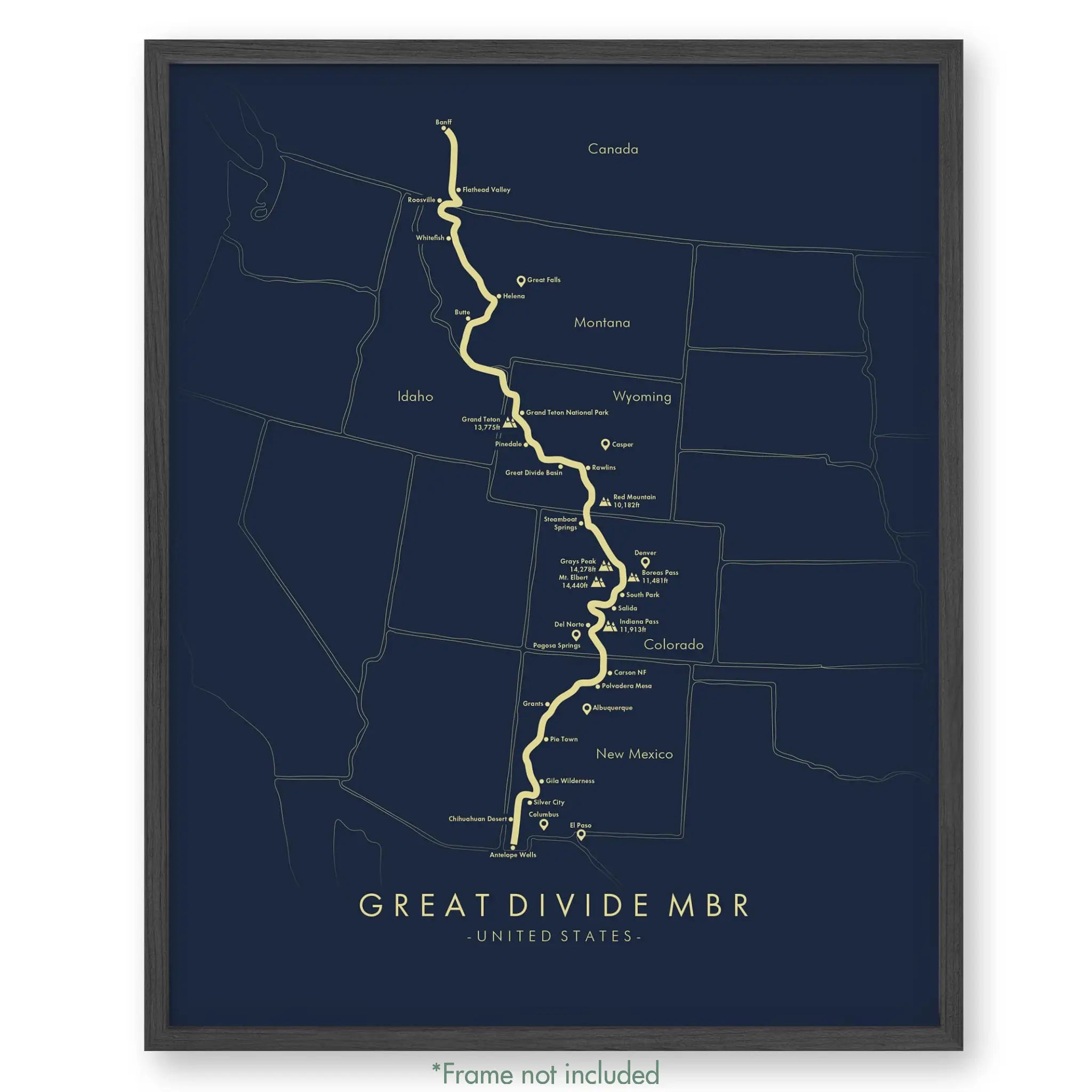 Great Divide MBR Map | Great Divide MBR Poster | Tell Your Trail