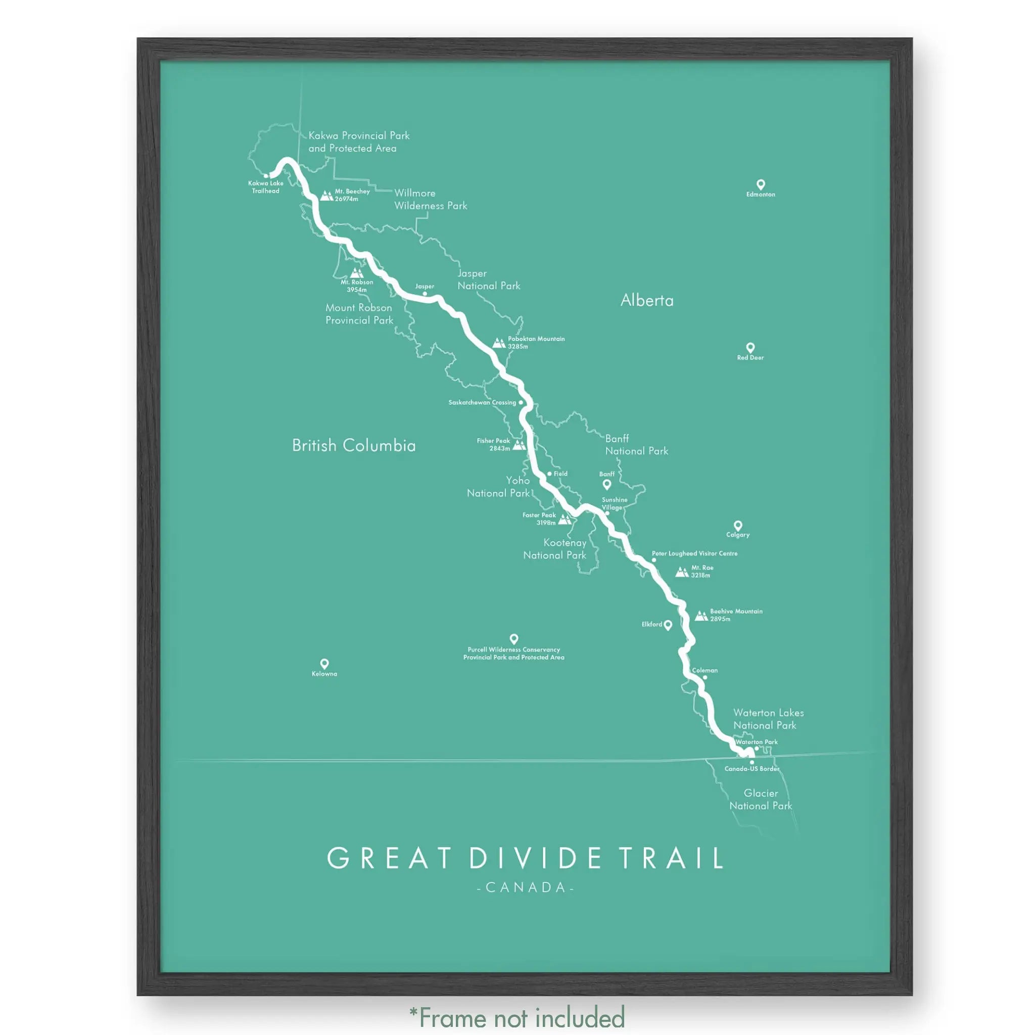 Great Divide Trail Map | Great Divide Trail Poster | Tell Your Trail