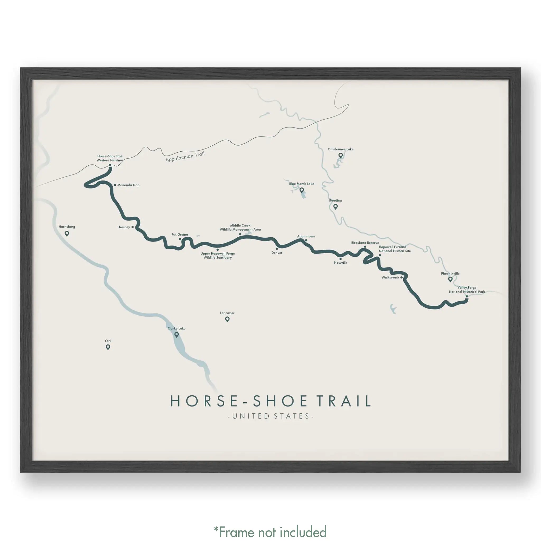 Horse-Shoe Trail Map | Horse-Shoe Trail Trek Poster | Tell Your Trail