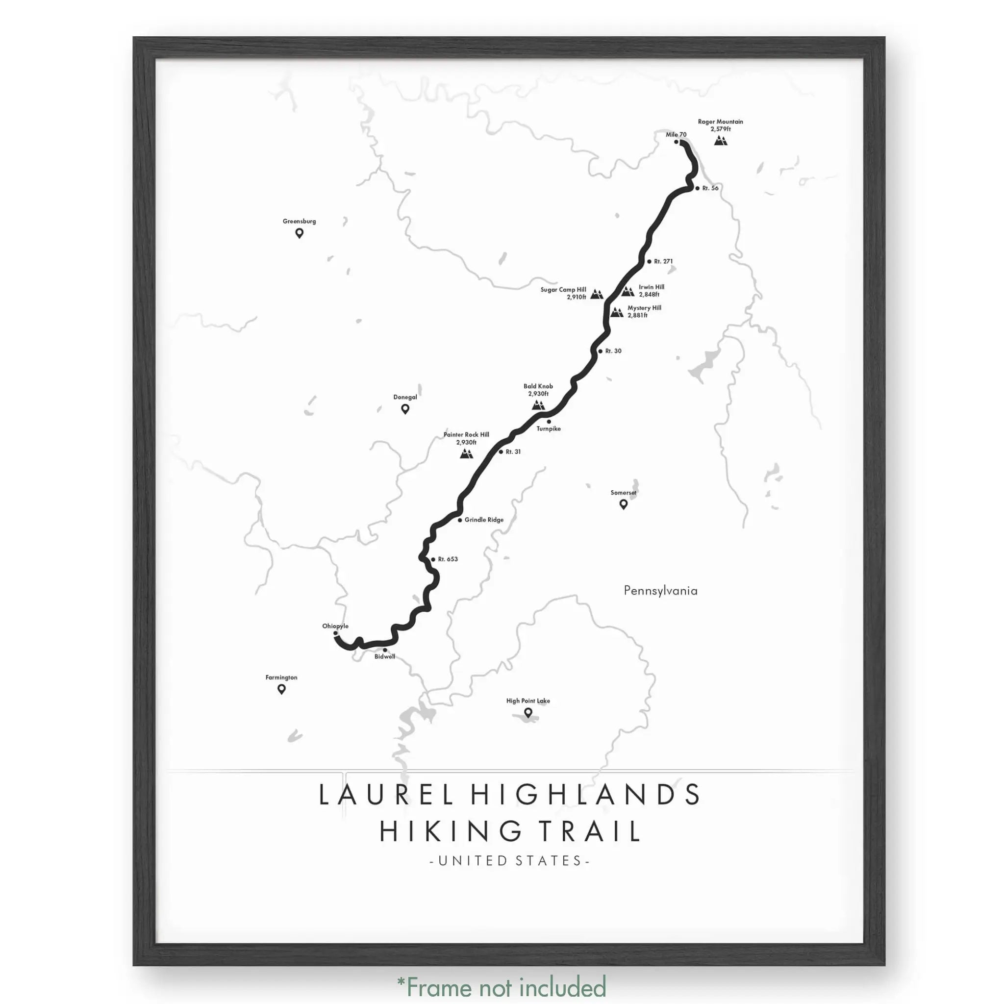 Laurel Highlands Hiking Trail Map | Laurel Highlands Hiking Trail ...