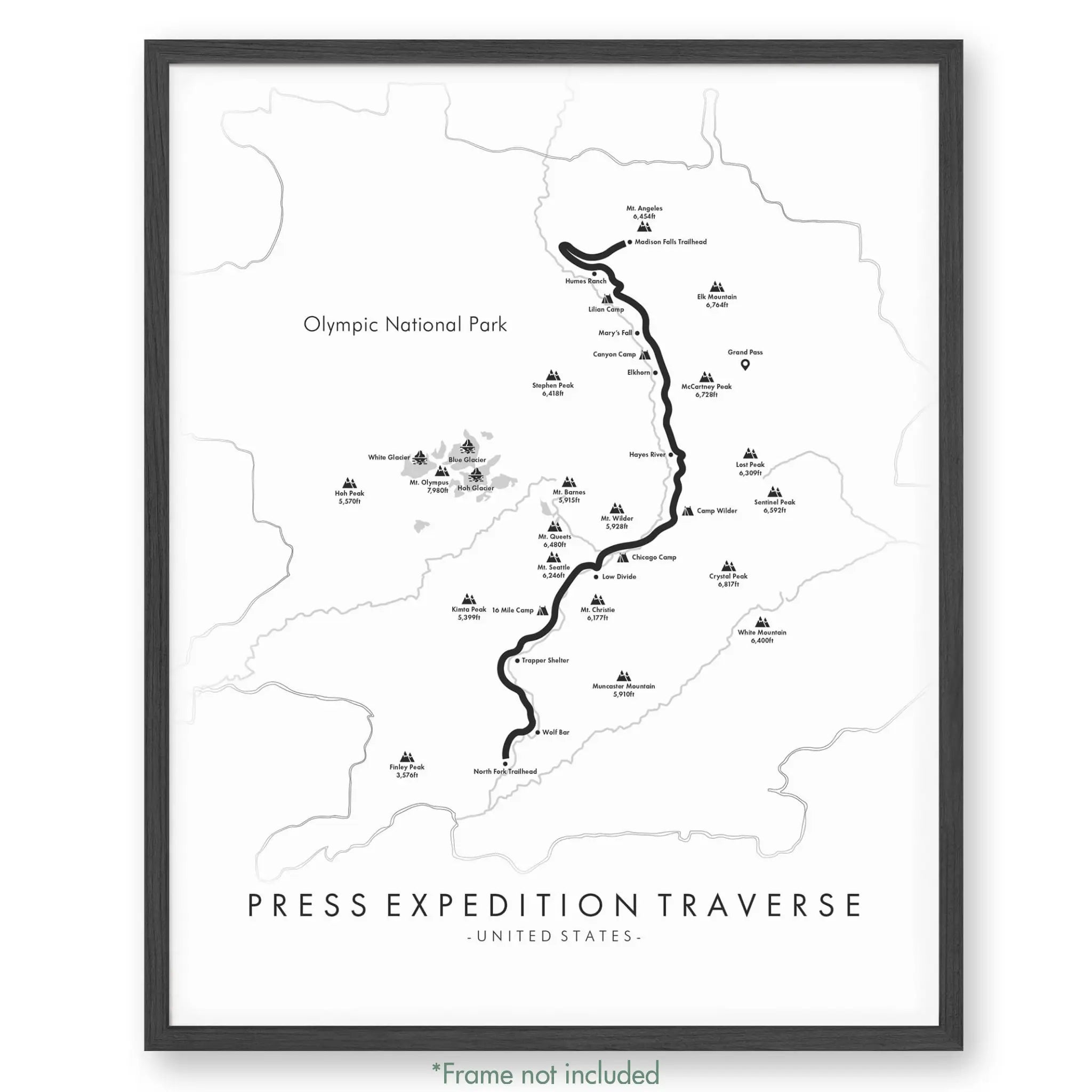 Press Expedition Traverse Map | Press Expedition Traverse Poster | Tell ...