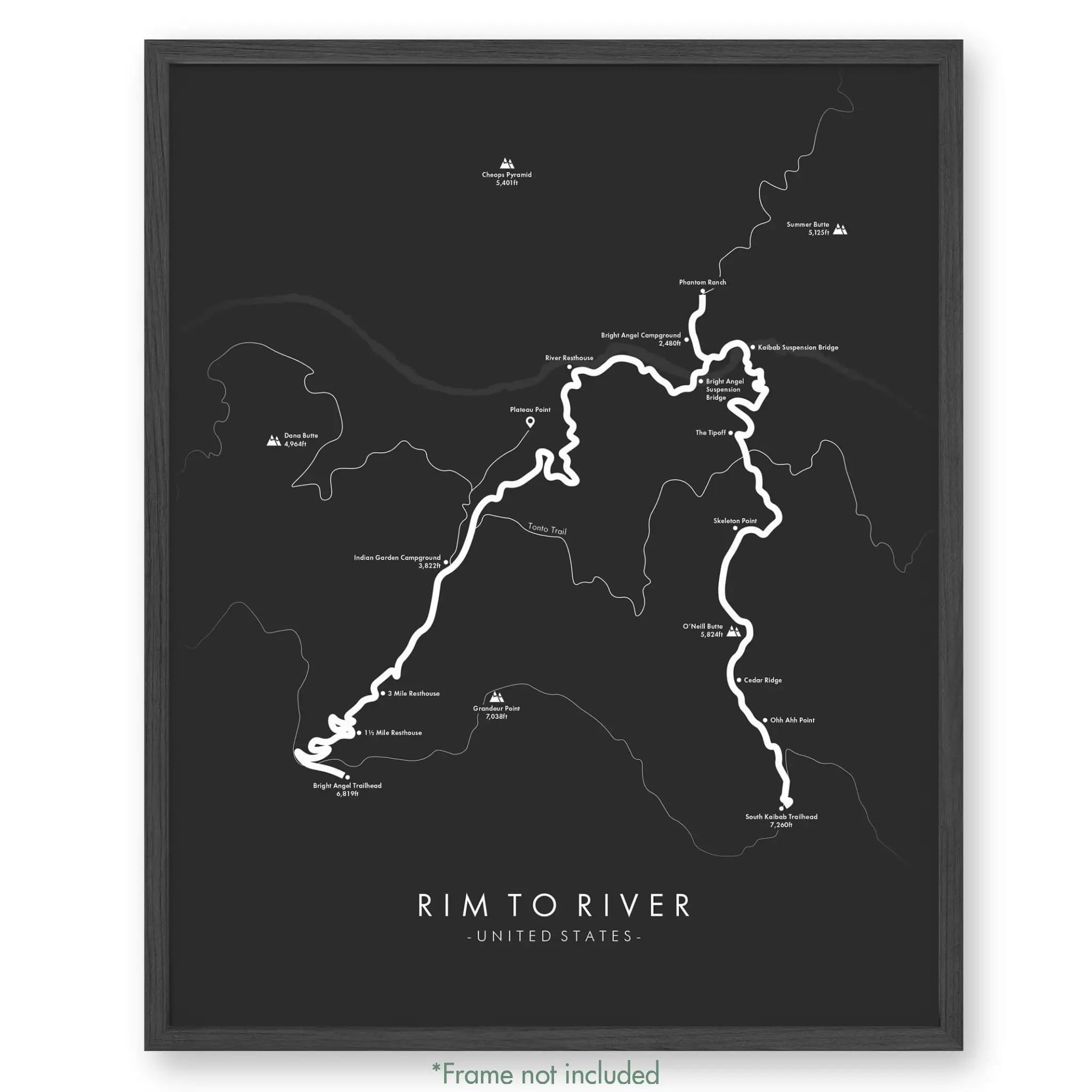 Rim To River Map | Rim To River Poster | Tell Your Trail
