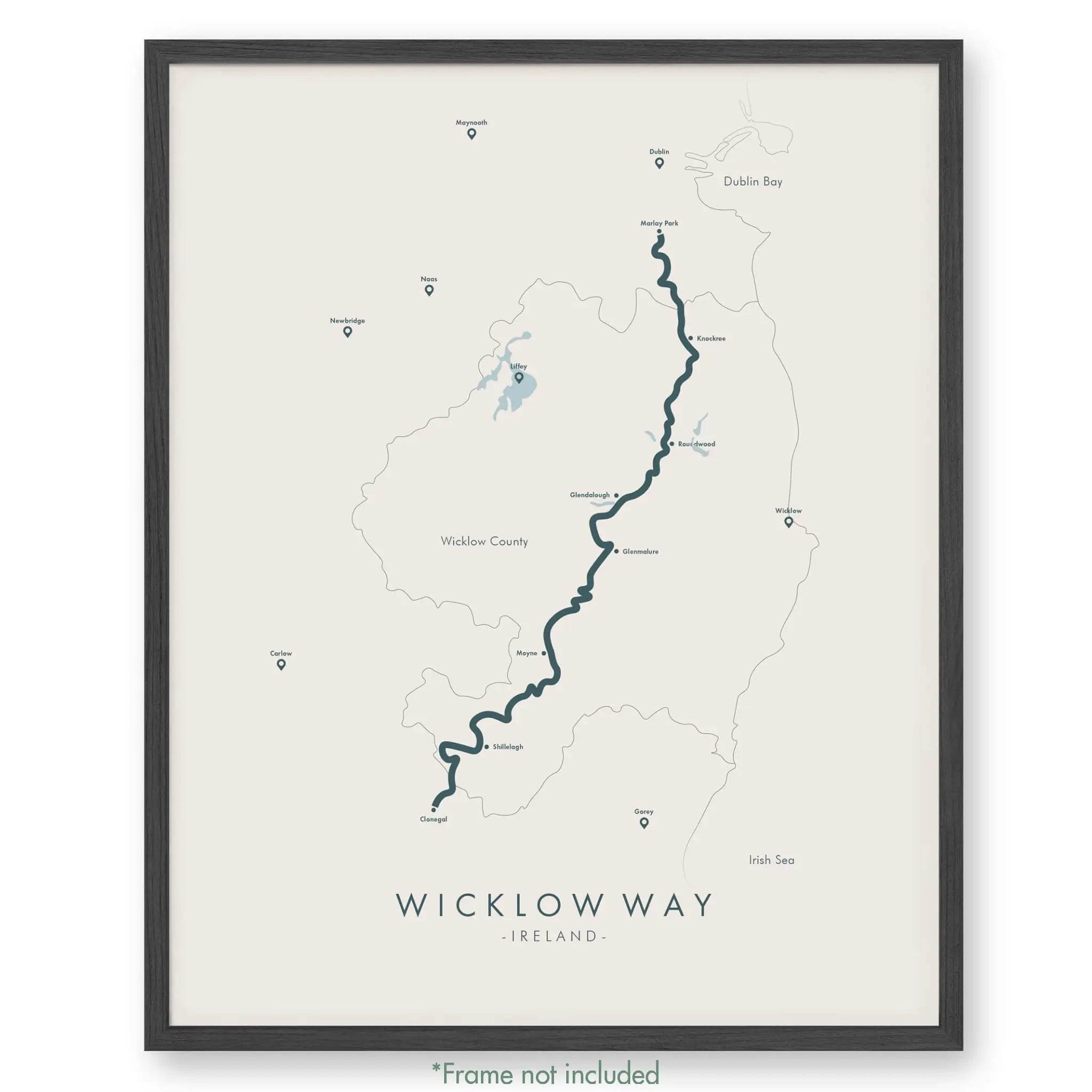 Wicklow Way Map | Wicklow Way Poster | Tell Your Trail